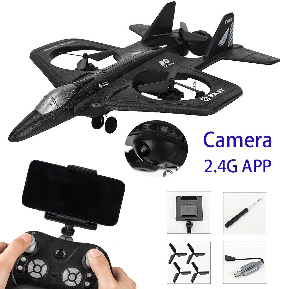 Avion RC avec Caméra 2.4GHz | Jet de Combat Télécommandé 4 Canaux | Vo ...
